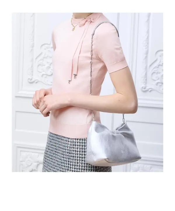 Dior Dioror Small Bow Bag - Silver
