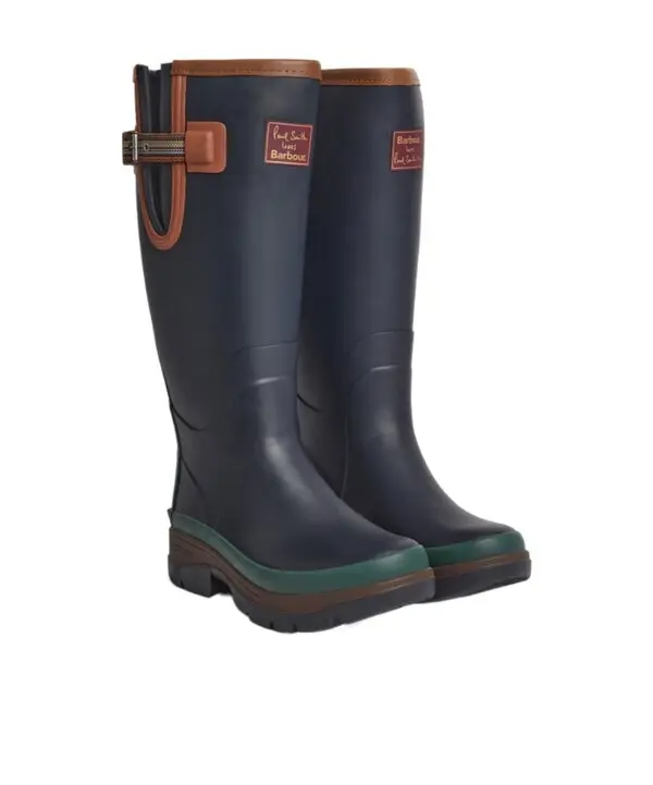 Barbour X Paul Smith Tall Welly Boots