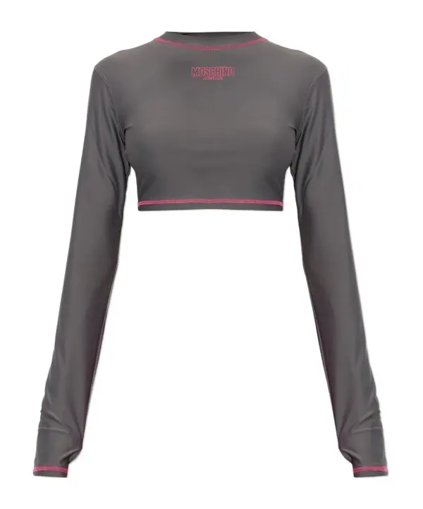 Moschino Active Long-sleeve Cropped Top