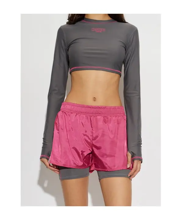 Moschino Active Long-sleeve Cropped Top