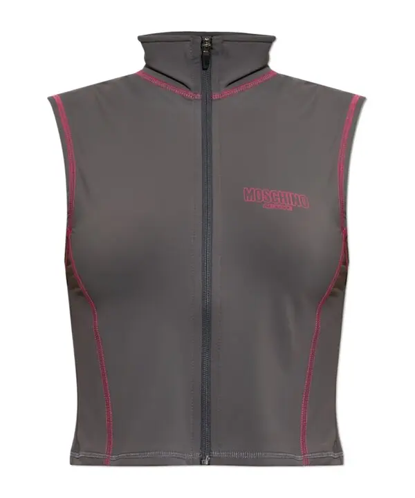 Moschino Active Zip-up Sleeveless Top