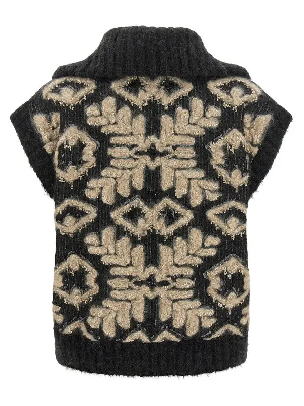 Brunello Cucinelli Sequin Intarsia Cardigan