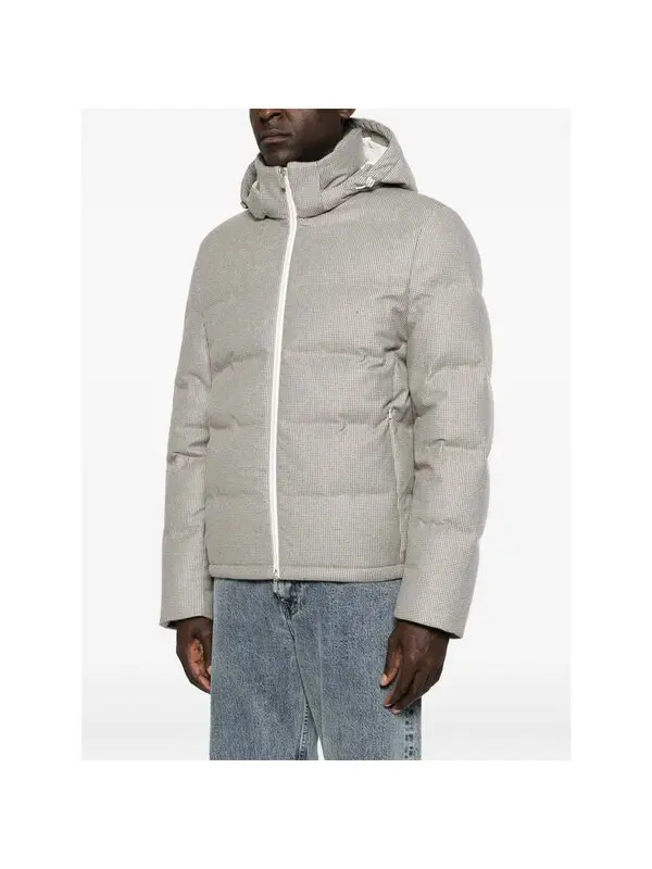 Brunello Cucinelli Houndstooth-pattern Quilted Jacket