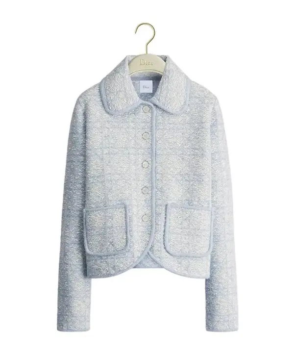 Dior Cannage Regular-fit Jacket - Light Blue