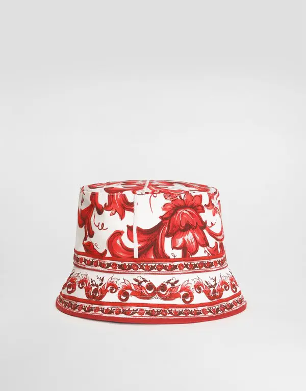Dolce & Gabbana Majolica-print Drill Bucket Hat