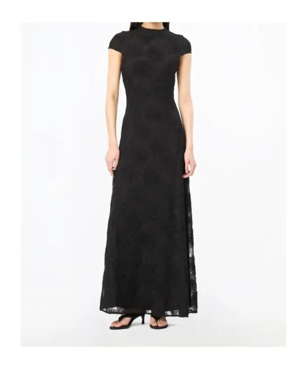 ROTATE BY BIRGER CHRISTENSEN Flower Mesh Maxi Dress