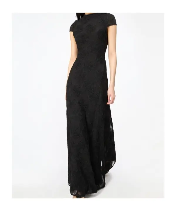ROTATE BY BIRGER CHRISTENSEN Flower Mesh Maxi Dress