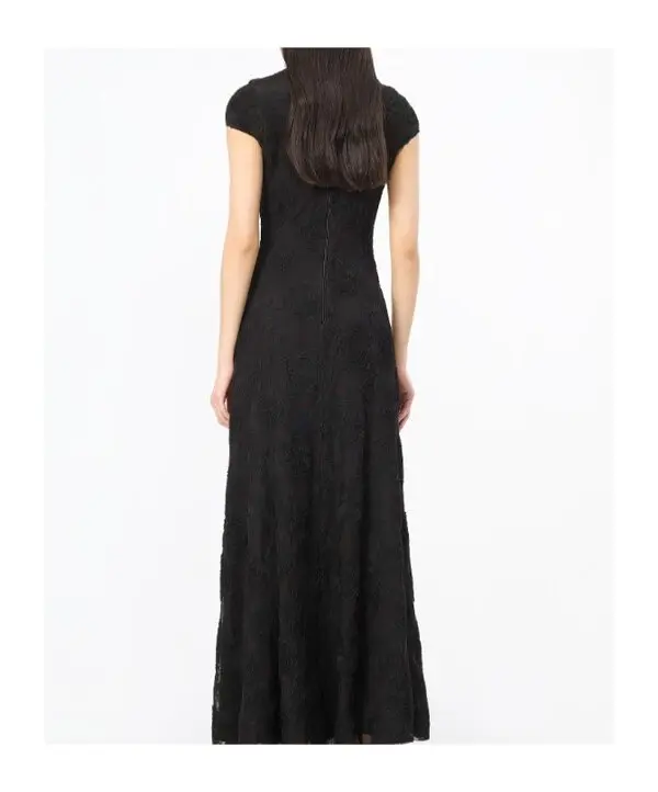 ROTATE BY BIRGER CHRISTENSEN Flower Mesh Maxi Dress