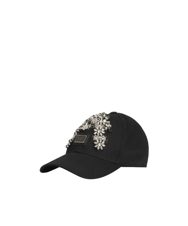 Dolce & Gabbana Floral Appliqué Plaque Cap