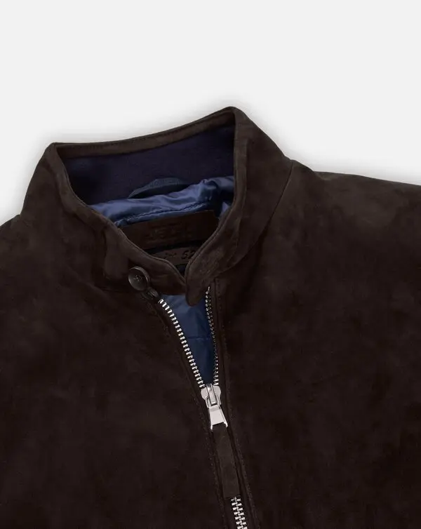 THE JACK LEATHERS The Jackie Leathers Suede Zip Jacket
