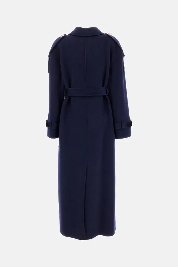 Elisabetta Franchi Cappotto Lungo Doppiopetto Con Cintura