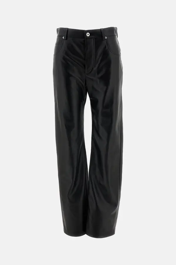 Bottega Veneta Pantaloni In Pelle Lucida