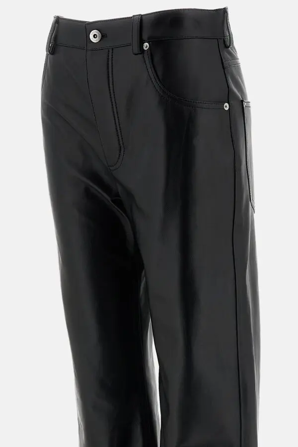 Bottega Veneta Pantaloni In Pelle Lucida