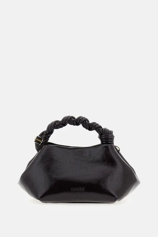 GANNI Borsa A Mano Small Bou Lucida - Marrone