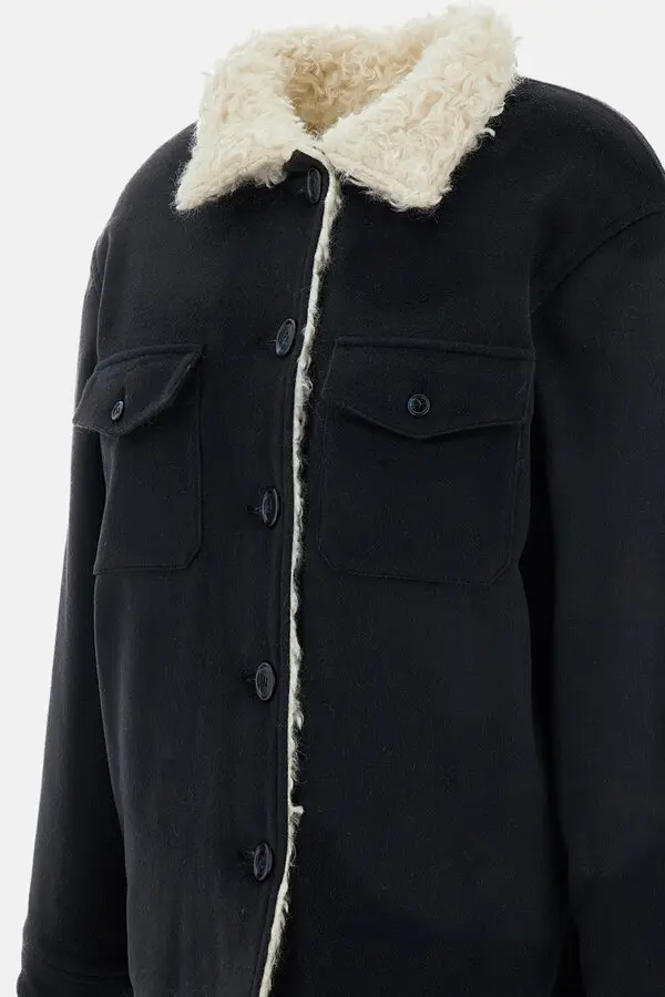 META CAMPANIA COLLECTIVE Overshirt Reversibile Julius In Cashmere E Shearling