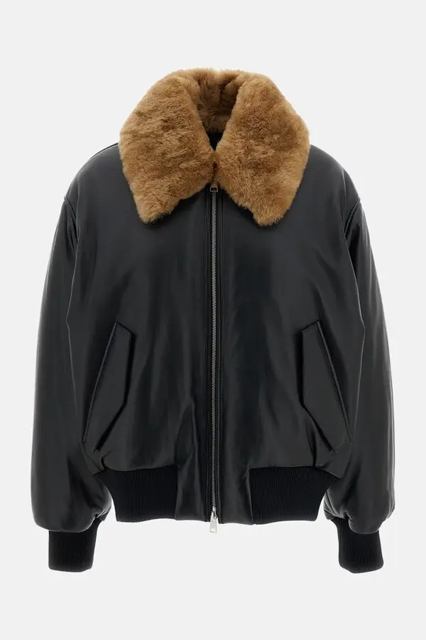AMI Paris Giacca Zip Imbottita Con Collo Shearling