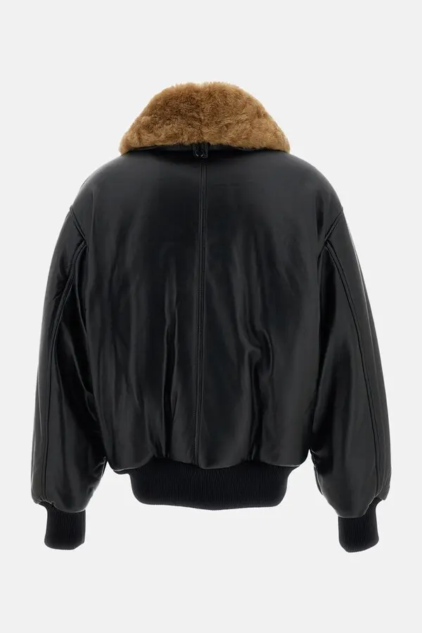 AMI Paris Giacca Zip Imbottita Con Collo Shearling