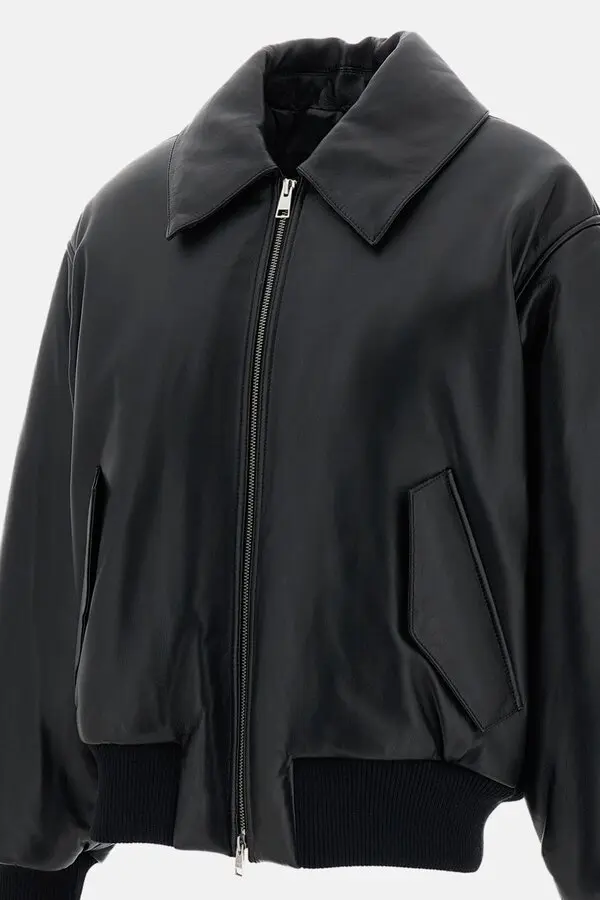 AMI Paris Giacca Zip Imbottita Con Collo Shearling