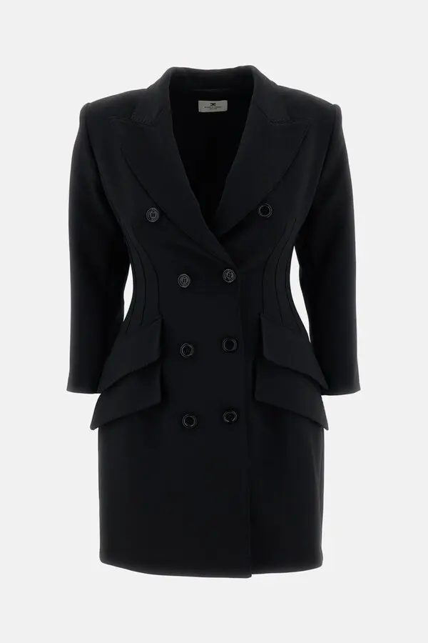 Elisabetta Franchi Abito Robe-manteau Corto In Crêpe