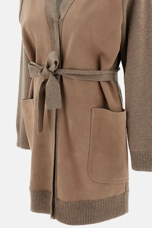 Max Mara Pullover Cardigan In Lana E Cachemire
