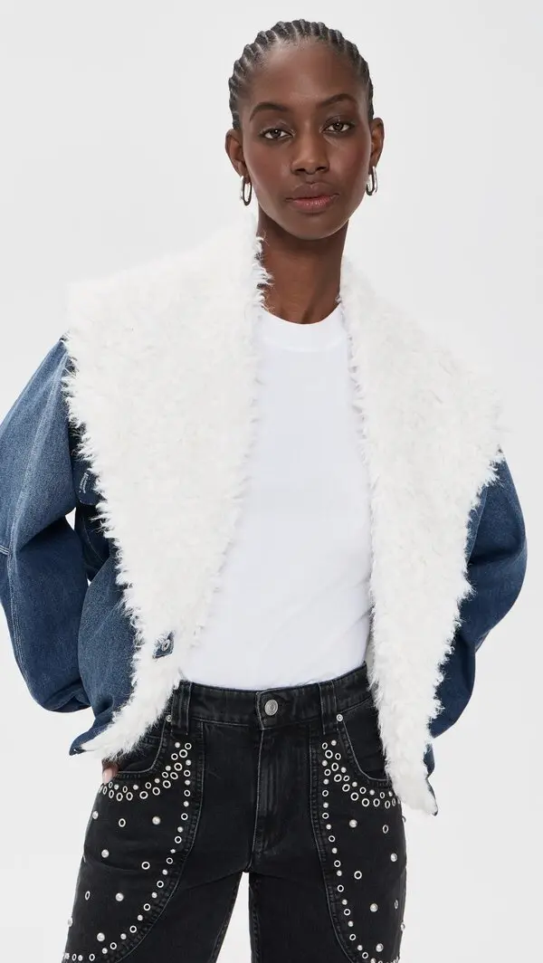 Moon River Shearing Denim Jacket
