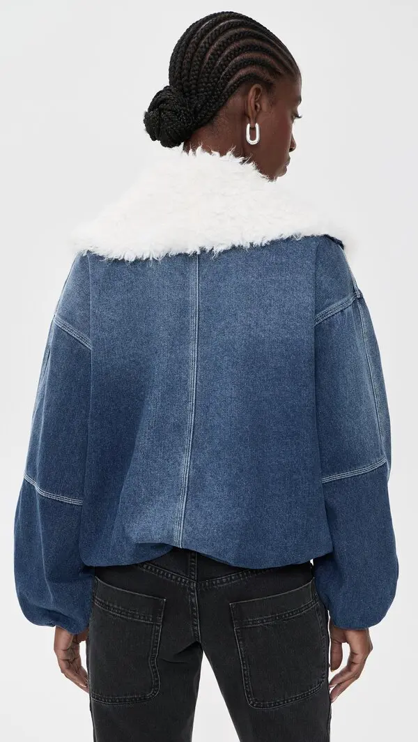 Moon River Shearing Denim Jacket