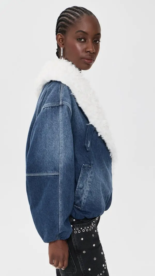 Moon River Shearing Denim Jacket