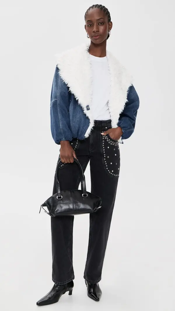 Moon River Shearing Denim Jacket