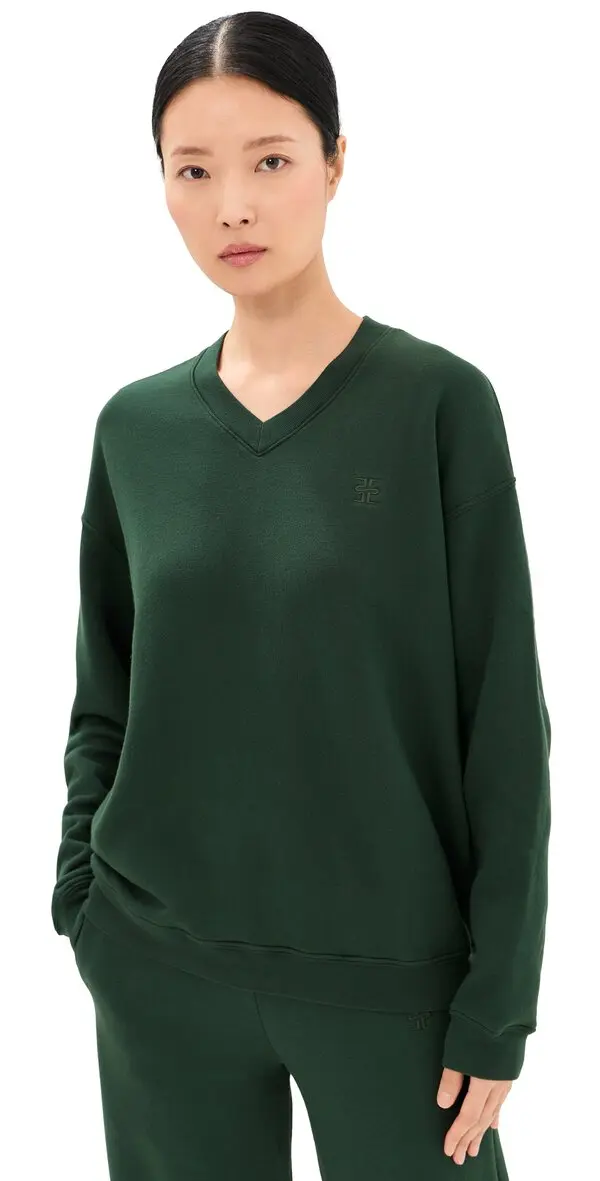 Eterne Oversized V Neck Sweatshirt