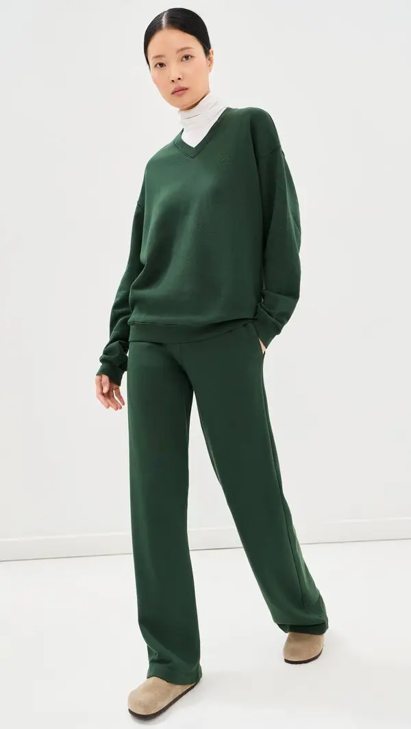 Eterne Oversized V Neck Sweatshirt