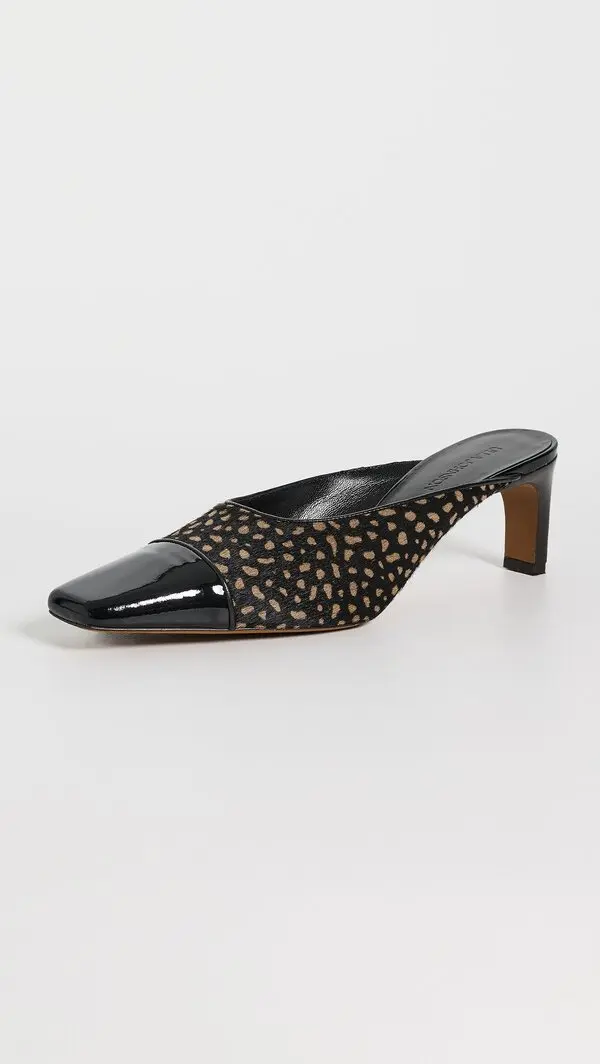 Ulla Johnson Mix Media Mid Heel Mules