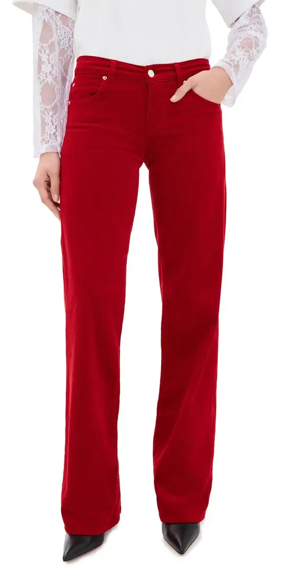 FRAME X Amelia Gray The Corduroy Gray Pants
