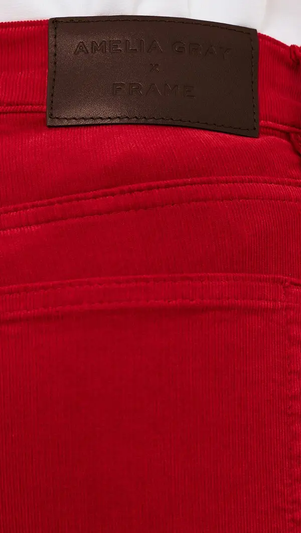 FRAME X Amelia Gray The Corduroy Gray Pants
