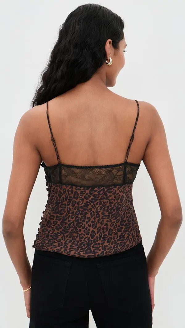 FRAME The Lace Delphine Silk Camisole