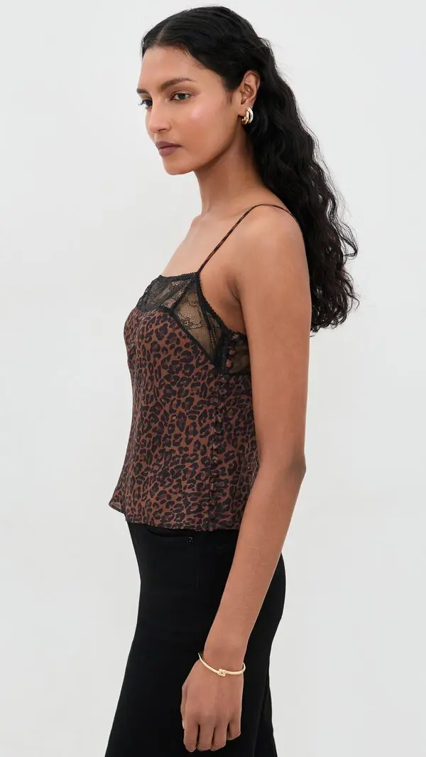 FRAME The Lace Delphine Silk Camisole