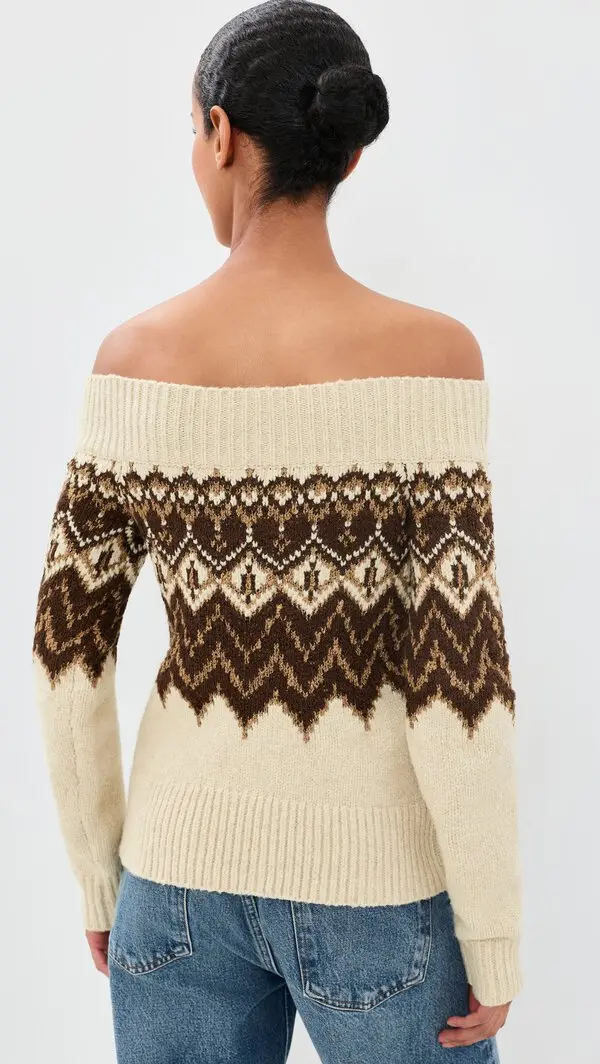 Moon River Off-shoulder Sweater Top