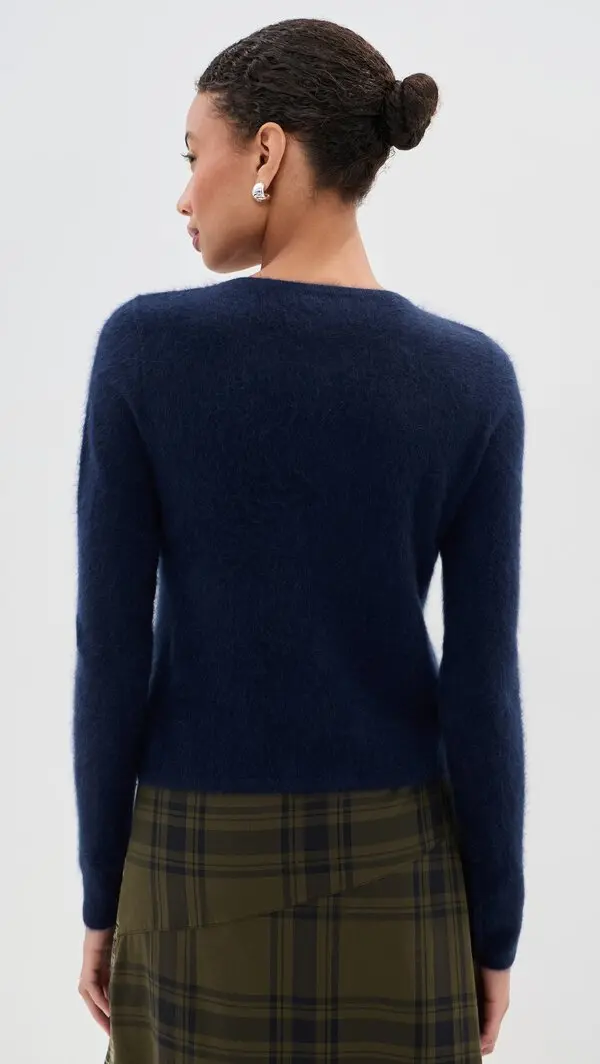 LE BOP Sofia Cashmere Twinset Cardigan - Navy