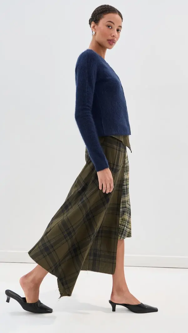 LE BOP Sofia Cashmere Twinset Cardigan - Navy