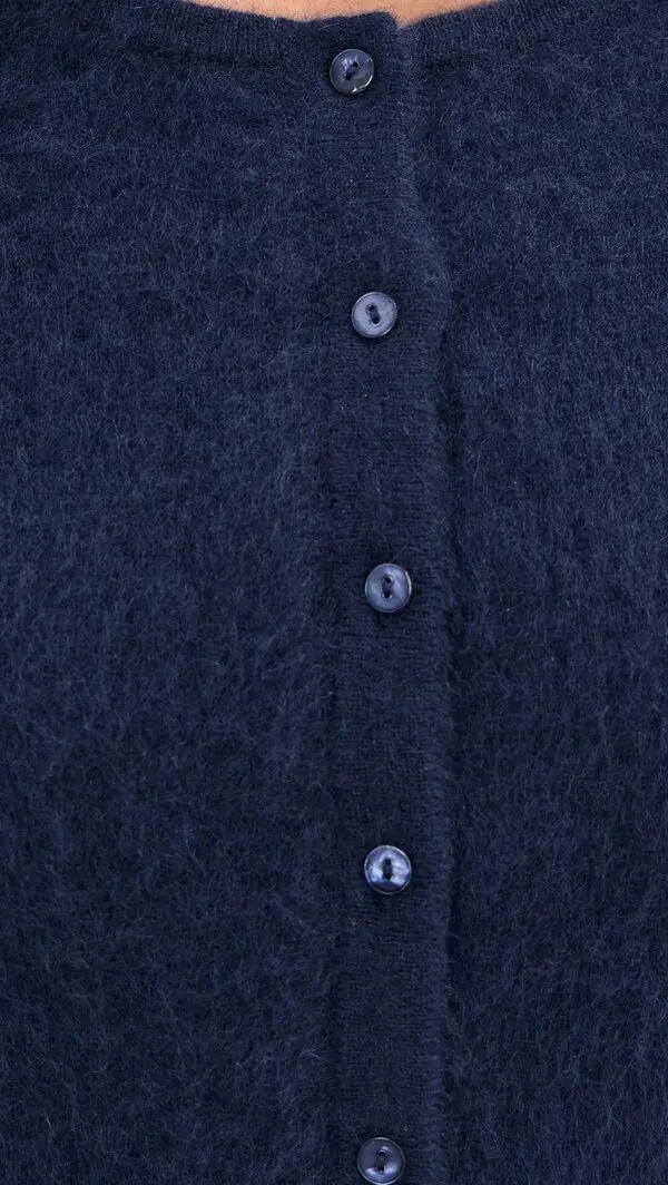 LE BOP Sofia Cashmere Twinset Cardigan - Navy