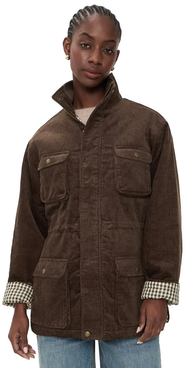 HOUSE OF SUNNY Corduroy Funnel Neck Jacket
