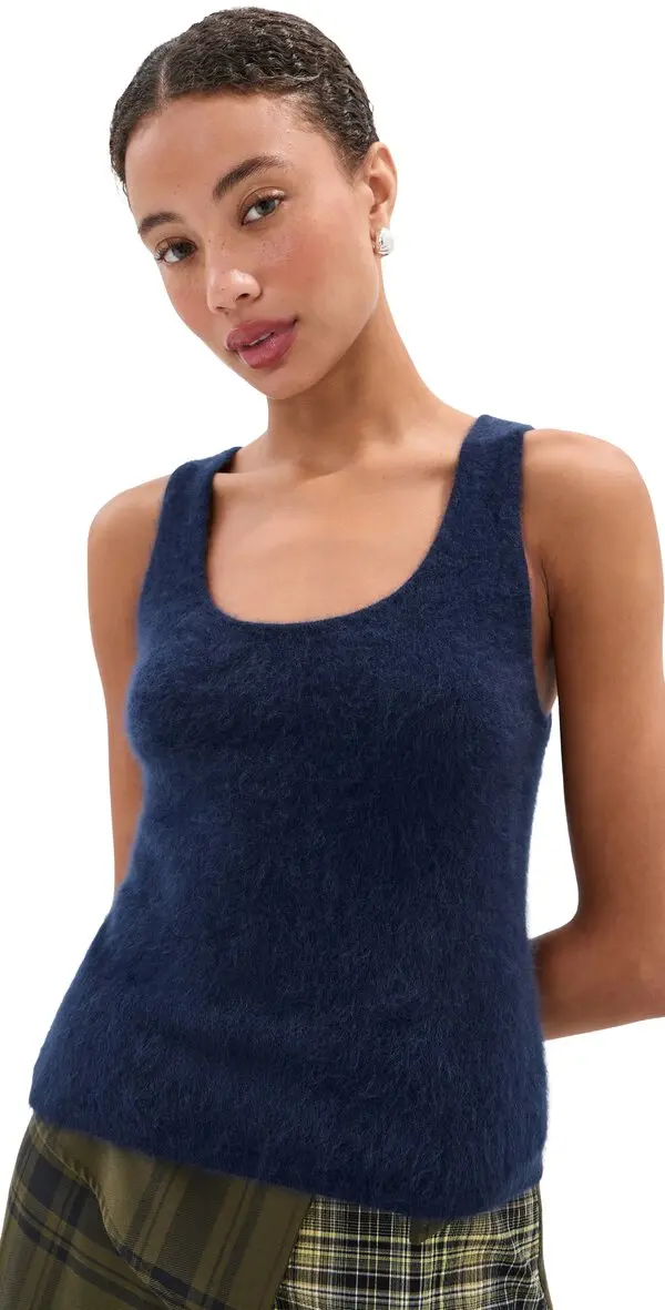 LE BOP Sofia Cashmere Sweater Twinset Tank - Navy