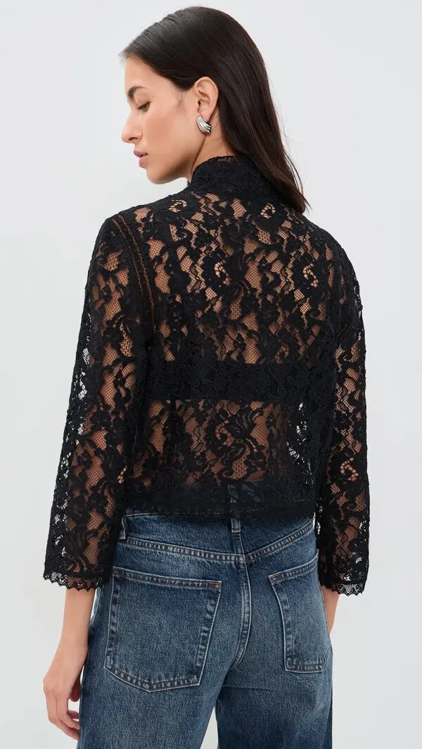 FRAME The Lace Salon Top