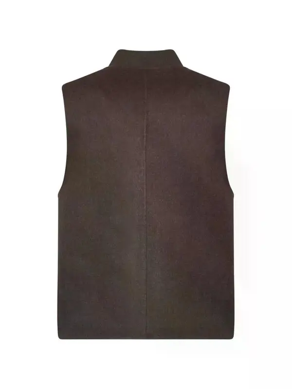D4.0 Ribbed-collar Sleeveless Wasitcoat