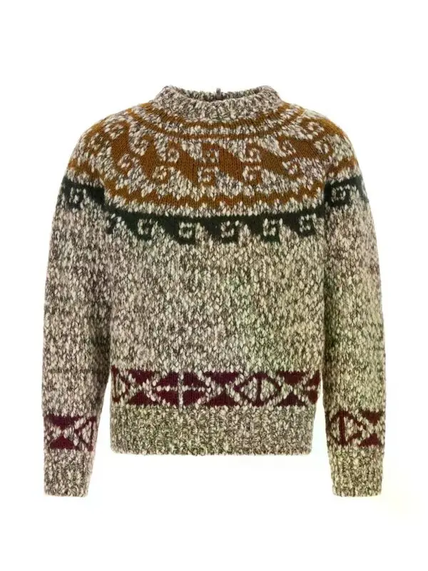 Moncler Fair Isle Chunky-knit Sweater - Neutrals