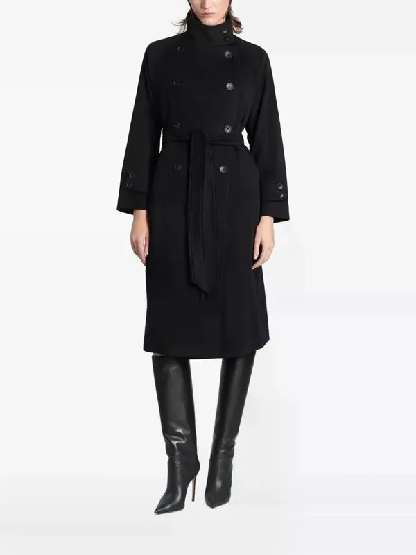 Tagliatore Double-breasted Belted Coat