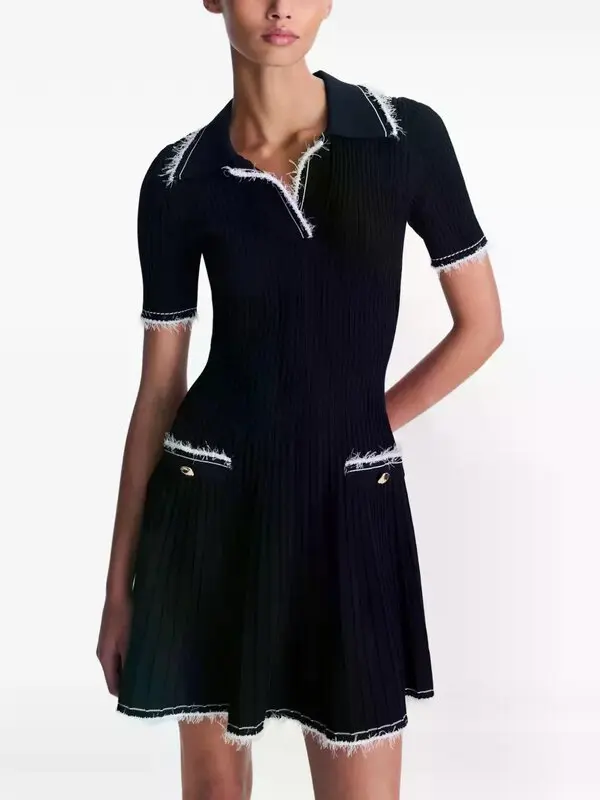 Simkhai Linnea Compact Ribbed-knit Mini Dress