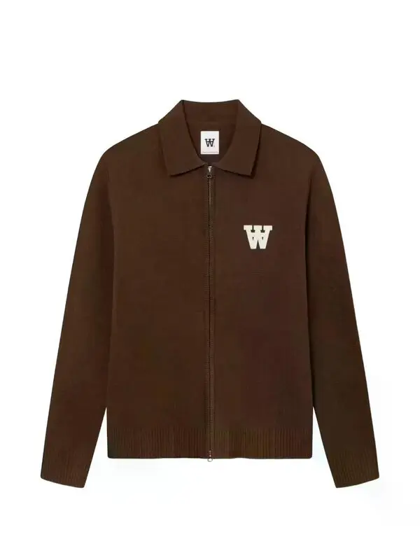 Wood Wood Tay Logo-patch Cardigan