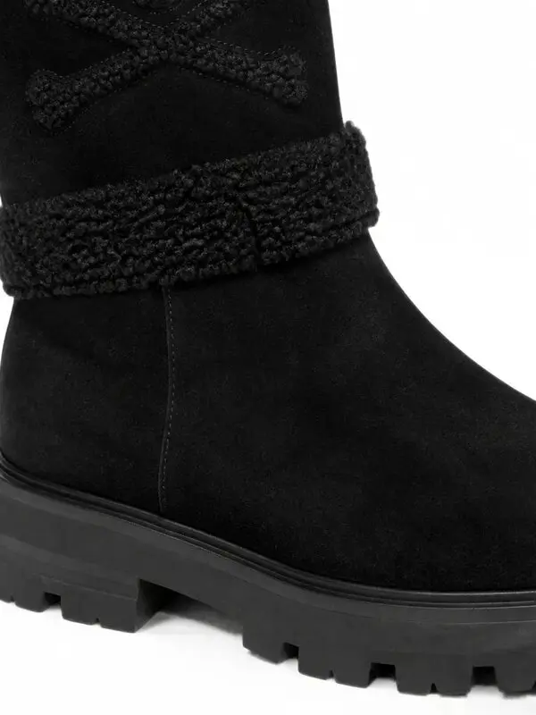 Philipp Plein Skull And Bones Suede Boots
