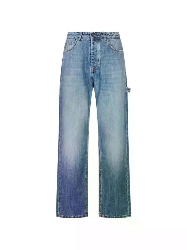 BARROW Logo-embroidered Carpenter Jeans - Blue