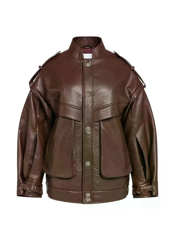 WEILI ZHENG Detachable-sleeve Epaulette Jacket - Brown